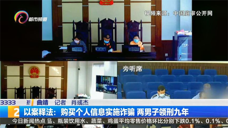 以案释法:购买个人信息实施诈骗 两男子领刑九年