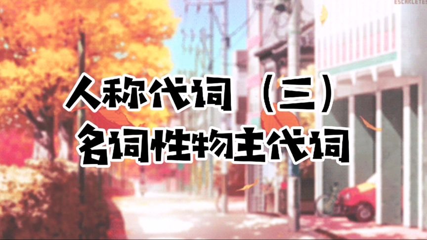Sunny老师带你学英语——人称代词(三) 名词性物主代词用法