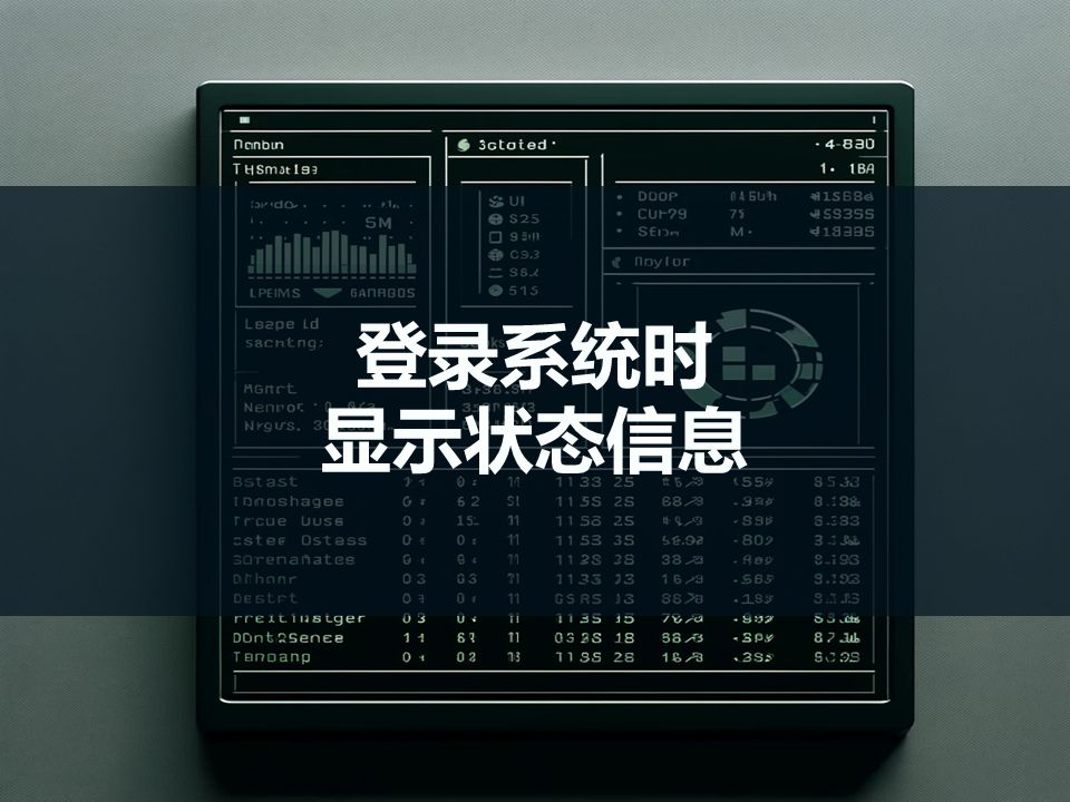 一分钟学会:自定义登录系统显示状态指标信息