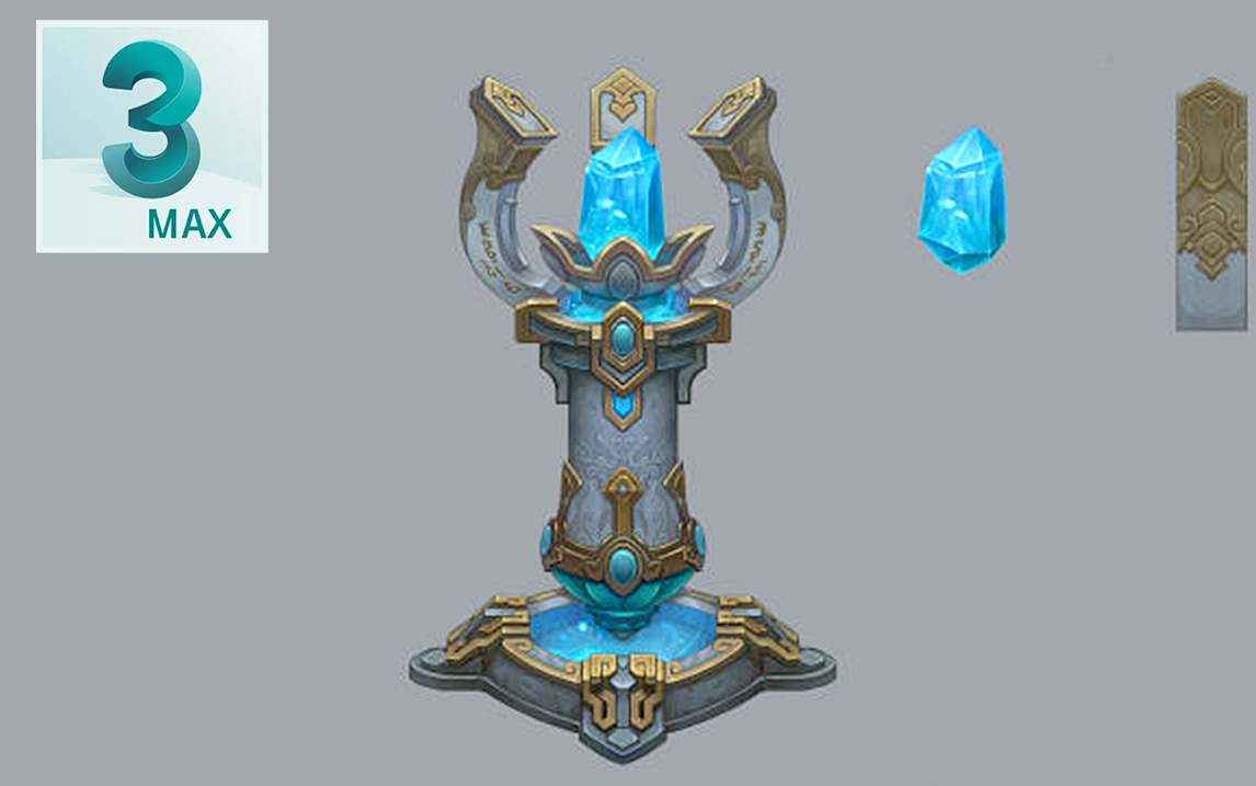 【3DMAX】零基础简单手绘”防御塔“模型制作、3dmax新手建模案例