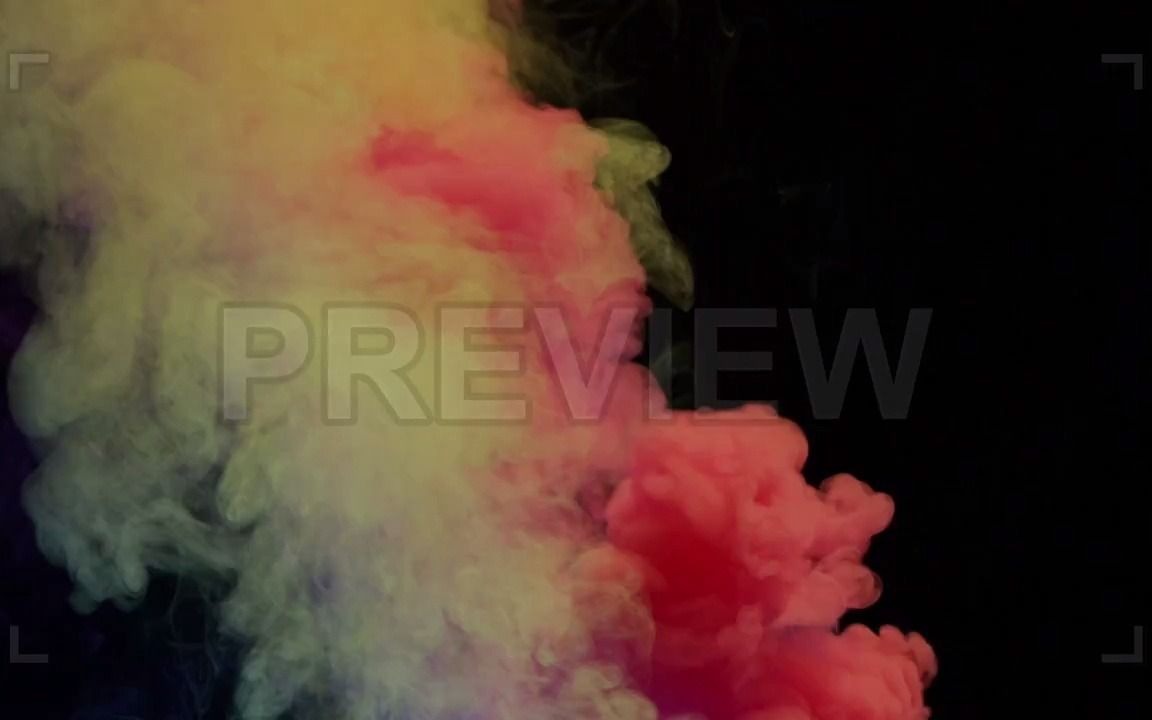 黄色和粉红色的烟雾发射器烟雾视频特效素材