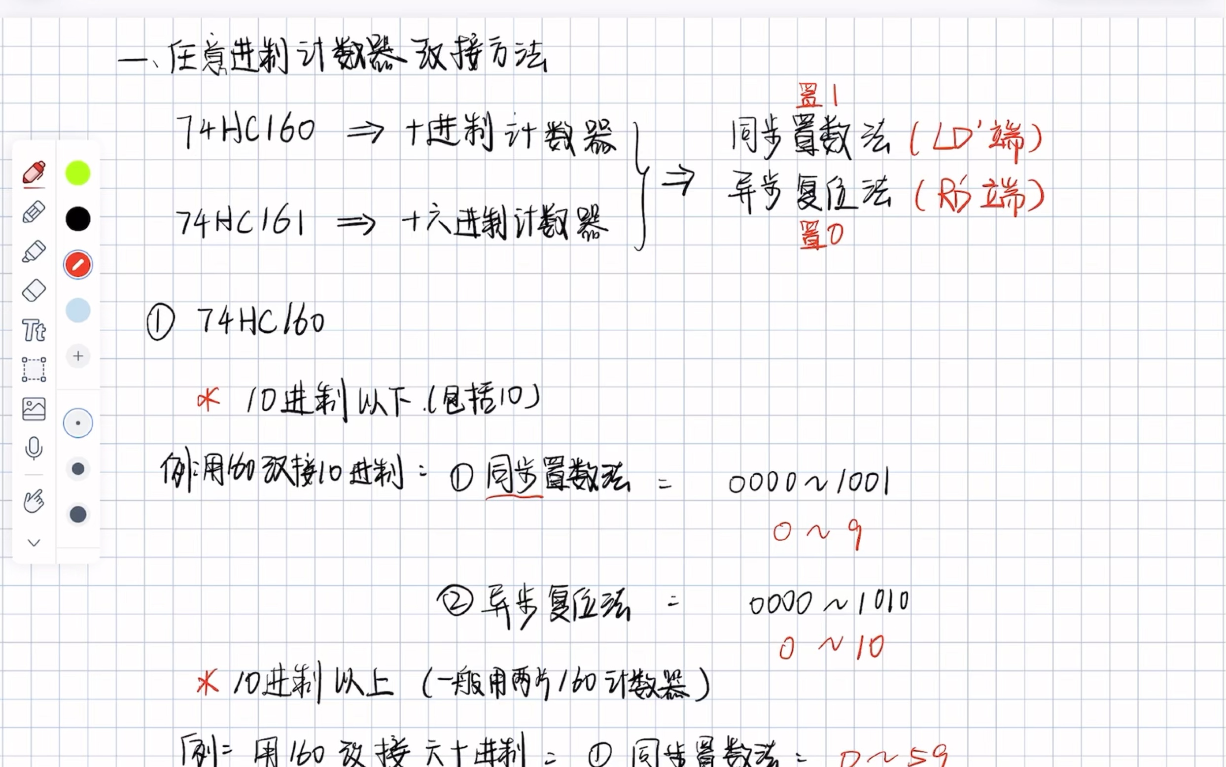 【数电】任意进制计数器的改接方法的解题技巧速成(74hc160和161置...