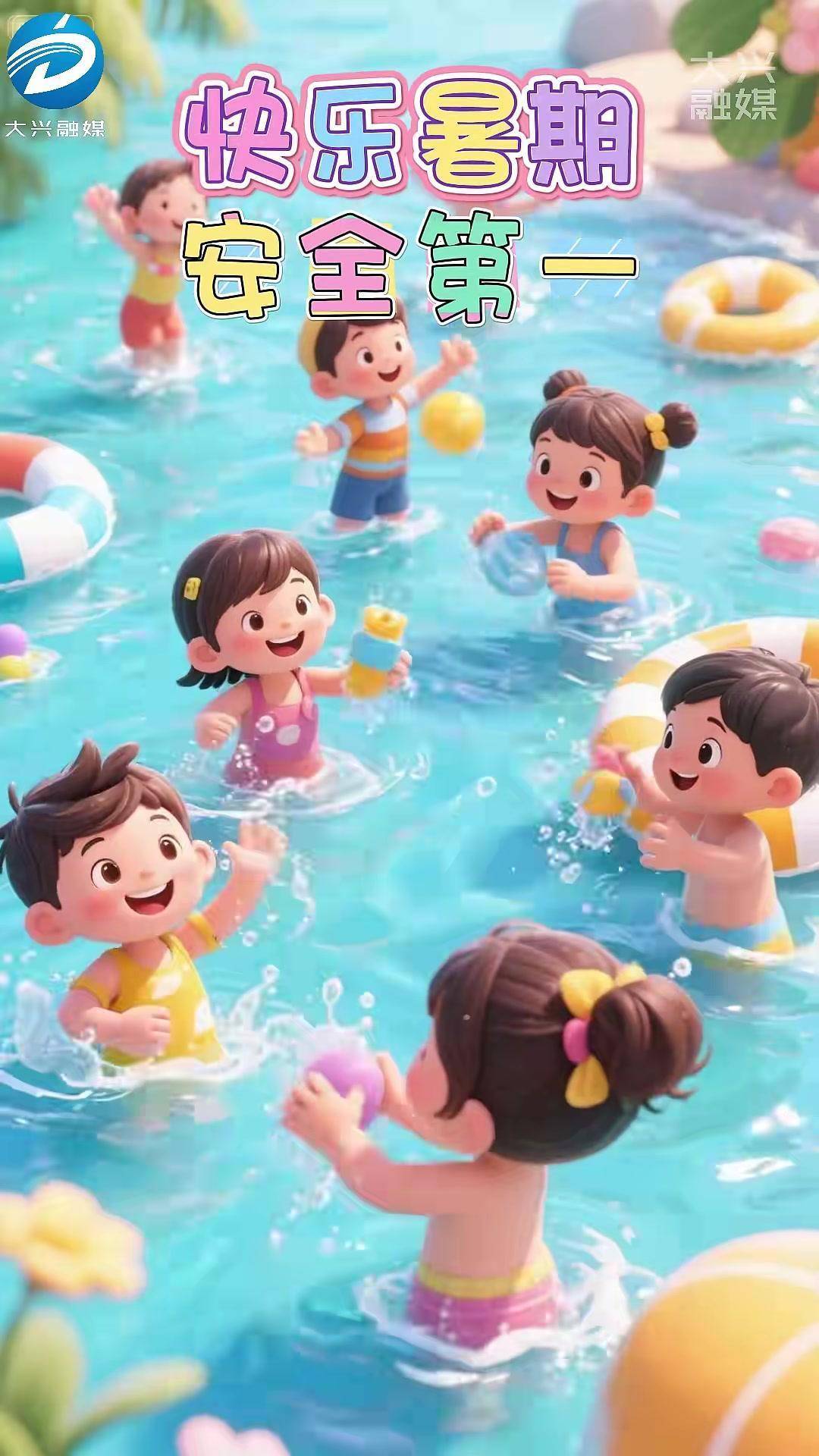 快乐暑期,安全第一!(大兴融媒:张启航)#暑假#儿童安全#防中暑#防溺水...