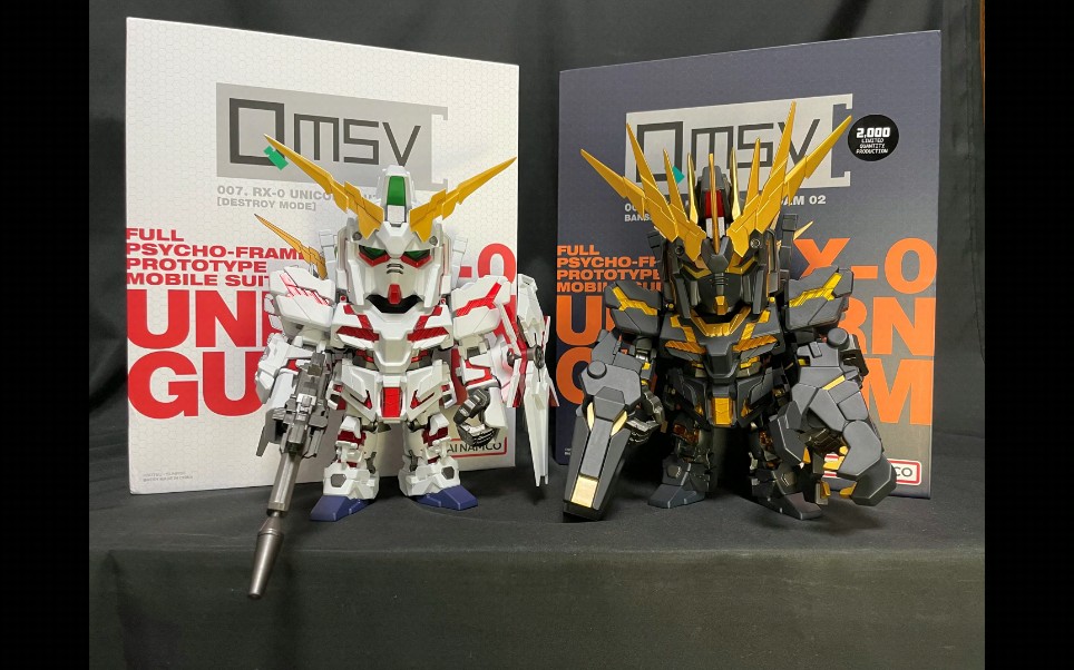 [潮!]QMSV 独角兽高达,报丧女妖高达 玩家实物测评(不是耐克联名)