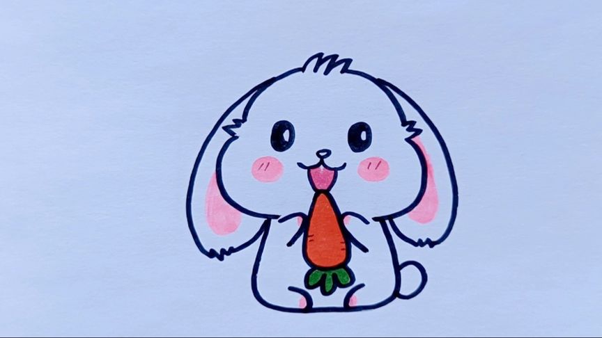 超可爱的小兔子简笔画教程