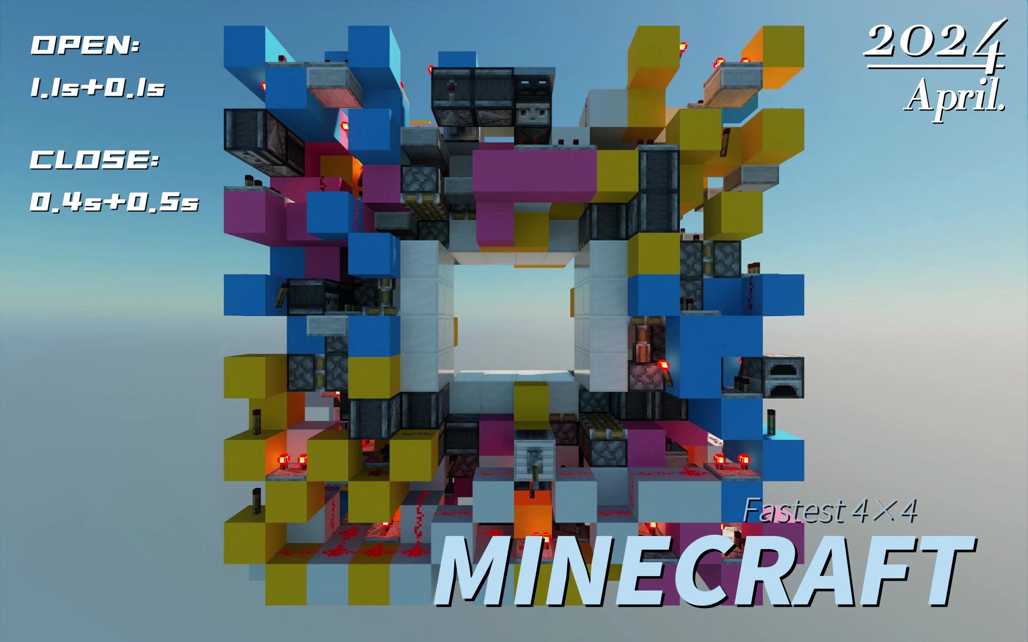 [MCBE 1.2+]我的世界高速4×4活塞门(旧)
