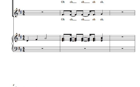 Try Everything 合唱简谱钢琴伴奏谱