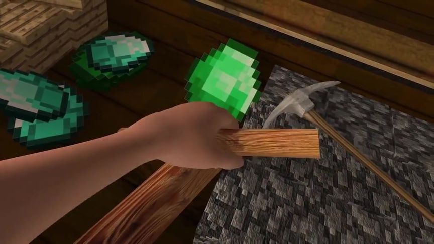 如何合成一把钻石斧?我的世界游戏动画