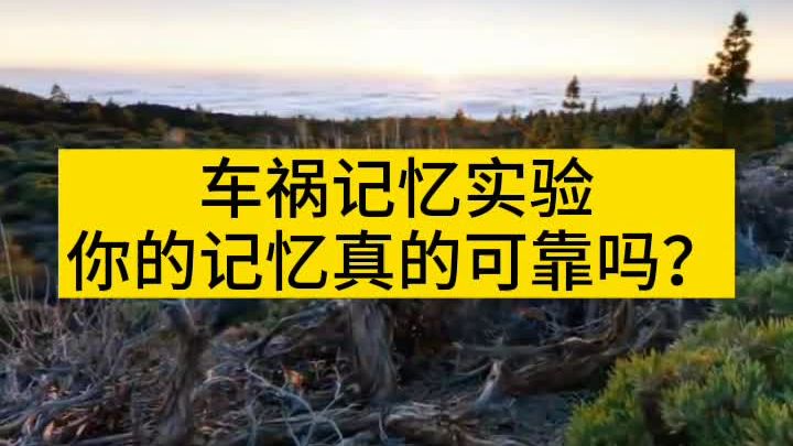 车祸记忆实验——你的记忆真的可靠吗?