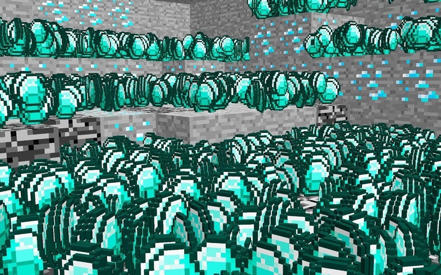 我的世界:不用附魔,普通稿子一下就能挖出上亿钻石!