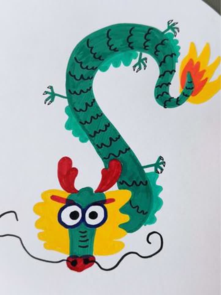 跟着步骤你也可以画出龙,龙年一起来画龙,快来试试吧!龙简笔画