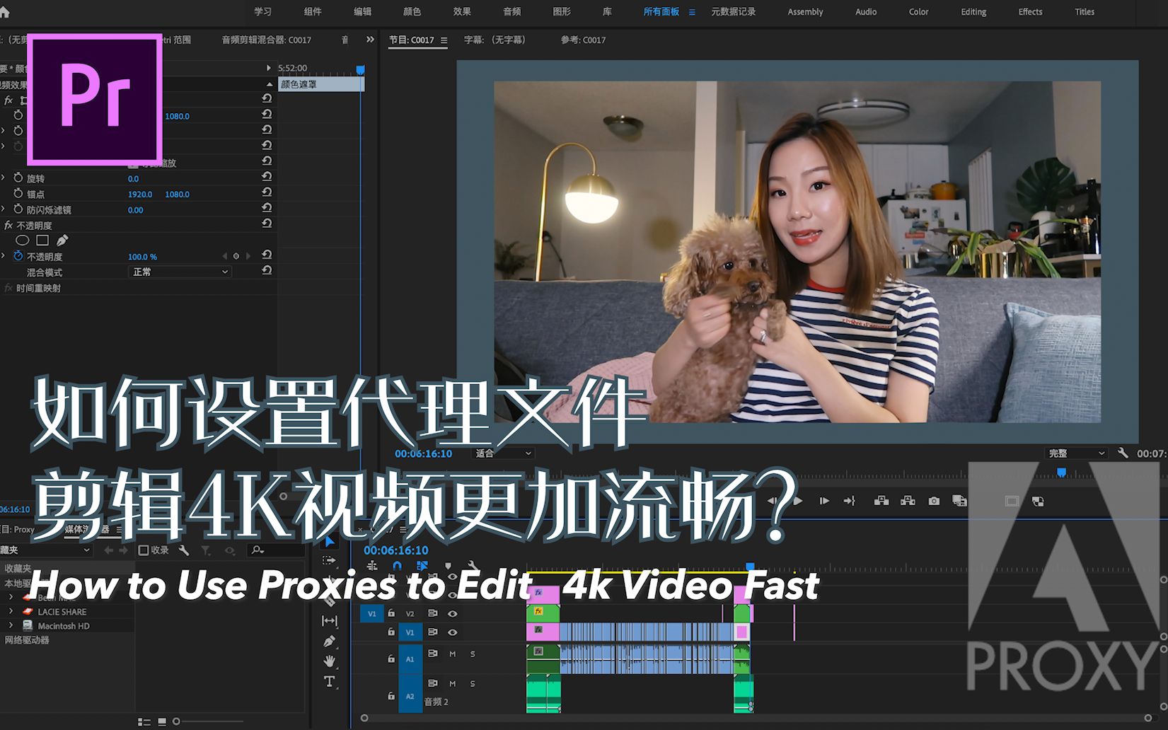 PR Tutorial | 电脑配置不够如何流畅剪辑视频?用Premiere设置代理文件...