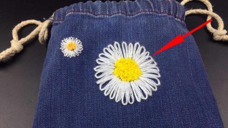 在衣服上绣朵漂亮小花,原来这么简单,只需2个缝衣绣花针法