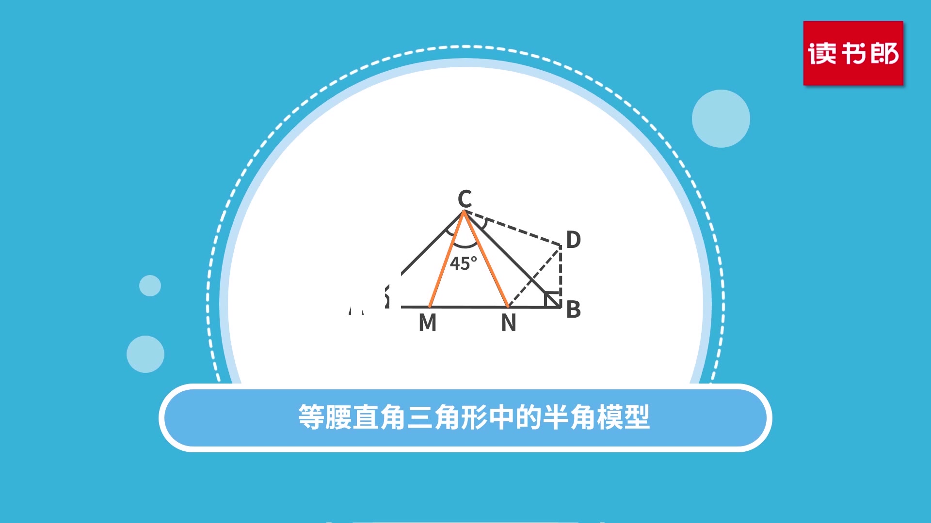 九年级数学微课堂——等腰直角三角形半角模型