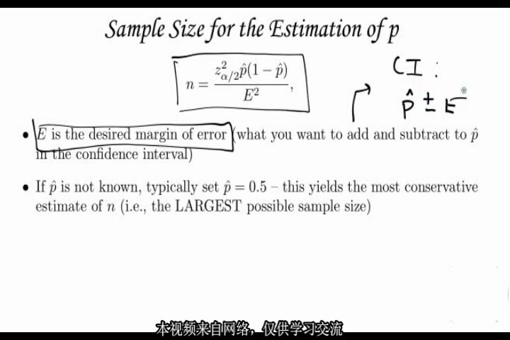 橙哲学堂-美国AP统计第44章均值估计和比例估计(大样本总体比例估计...