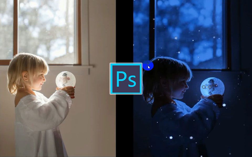 【PS教程】在Photoshop里用一张照片做出动态的雪花飘落的效果