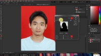 PS教程一寸相片如何换背景PS调色教程