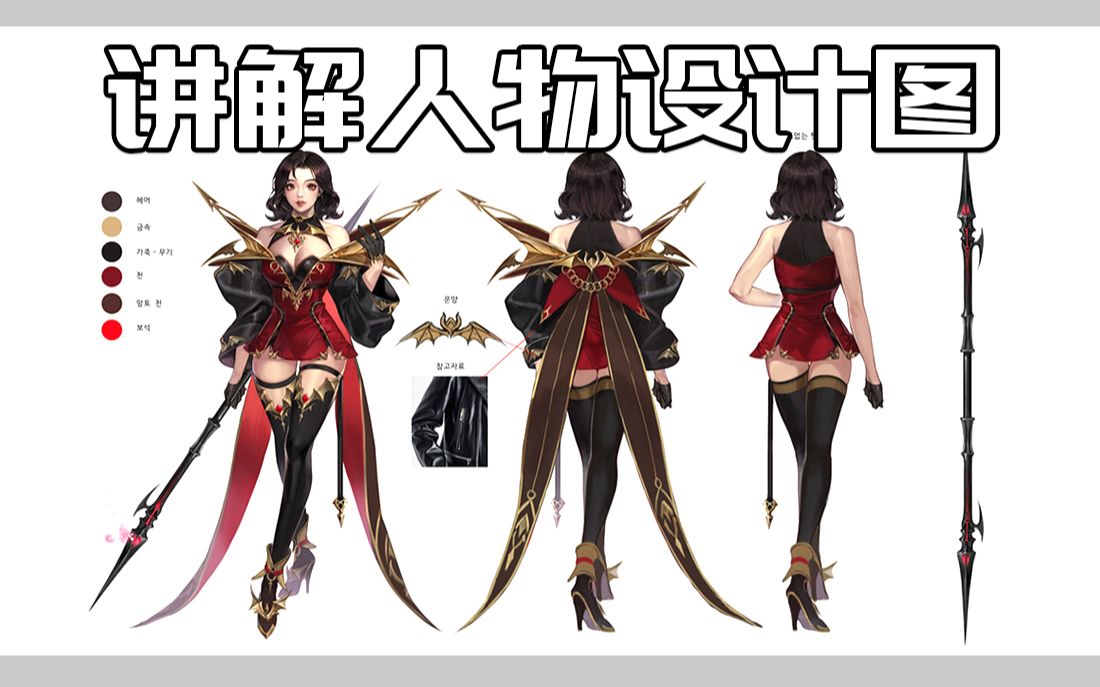 【绘画教程】资深原画大触讲解人物设计图!告诉你要怎么画!要画些什么!