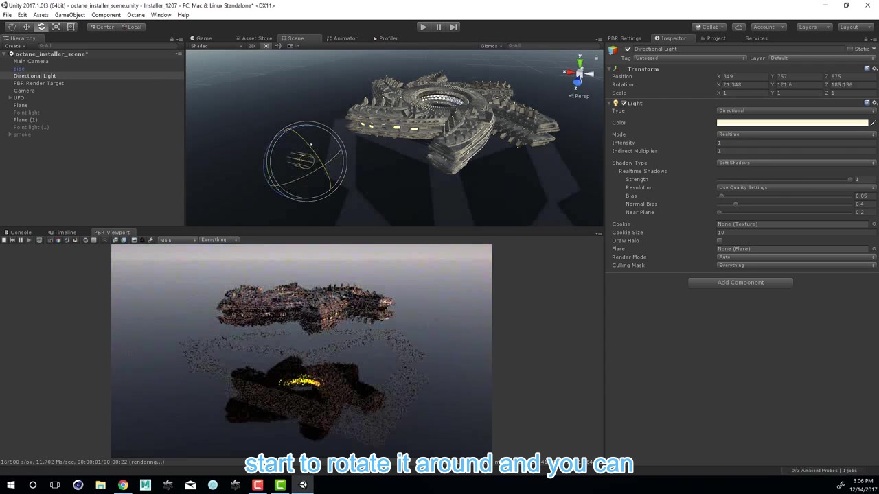 Lighting with OctaneRender in Unity
