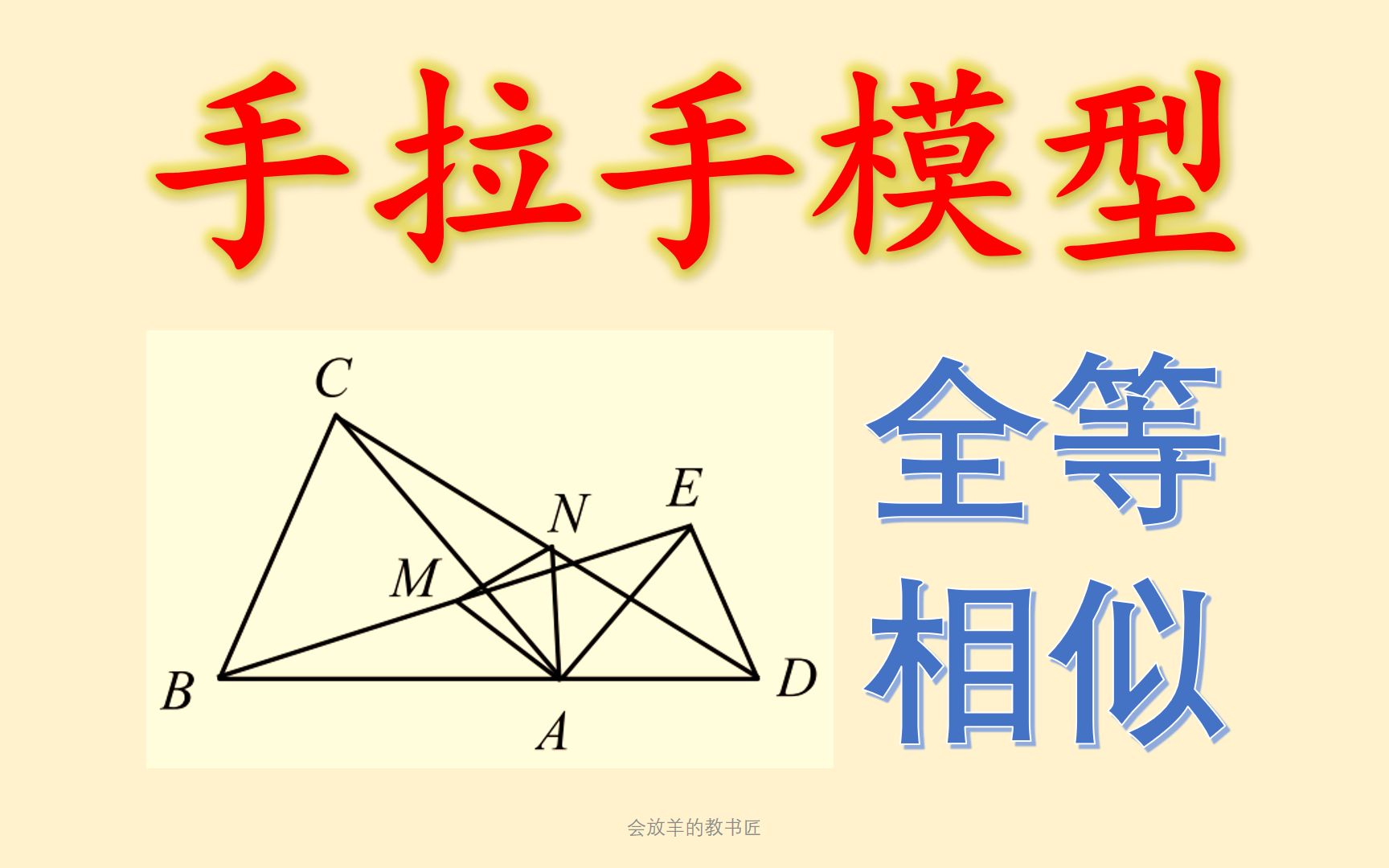 [初中数学]从全等到相似:手拉手模型