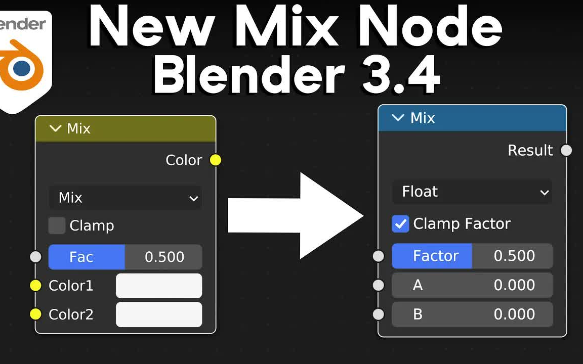 blender 3.4 版本的mix节点的两种用法!
