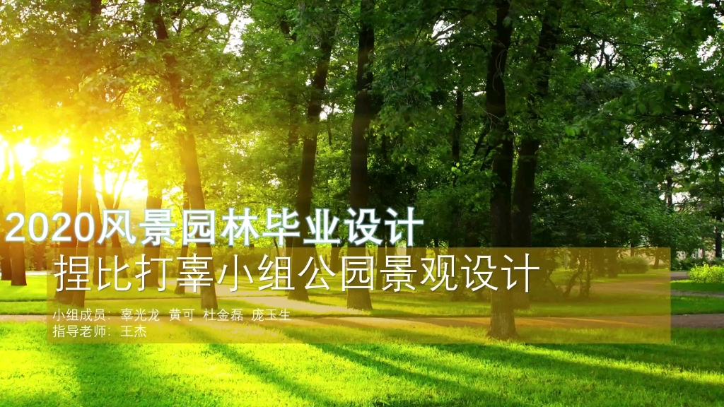2020风景园林毕业设计汇报及lumion视频