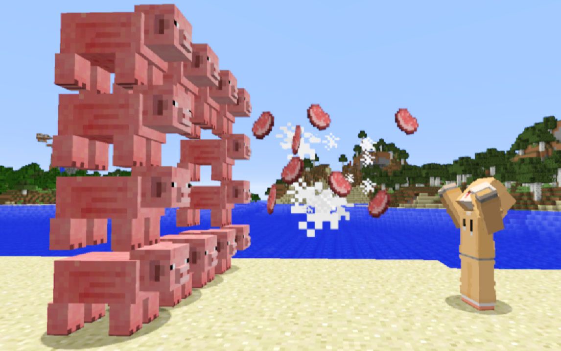 当你可以把生物「搭成传送门」!?_我的世界