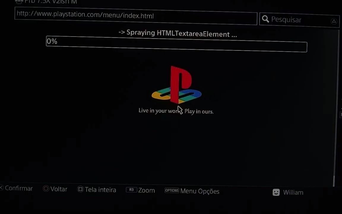 PS4 7.55无内存不足错误100/100,带有已修改的本地主机。