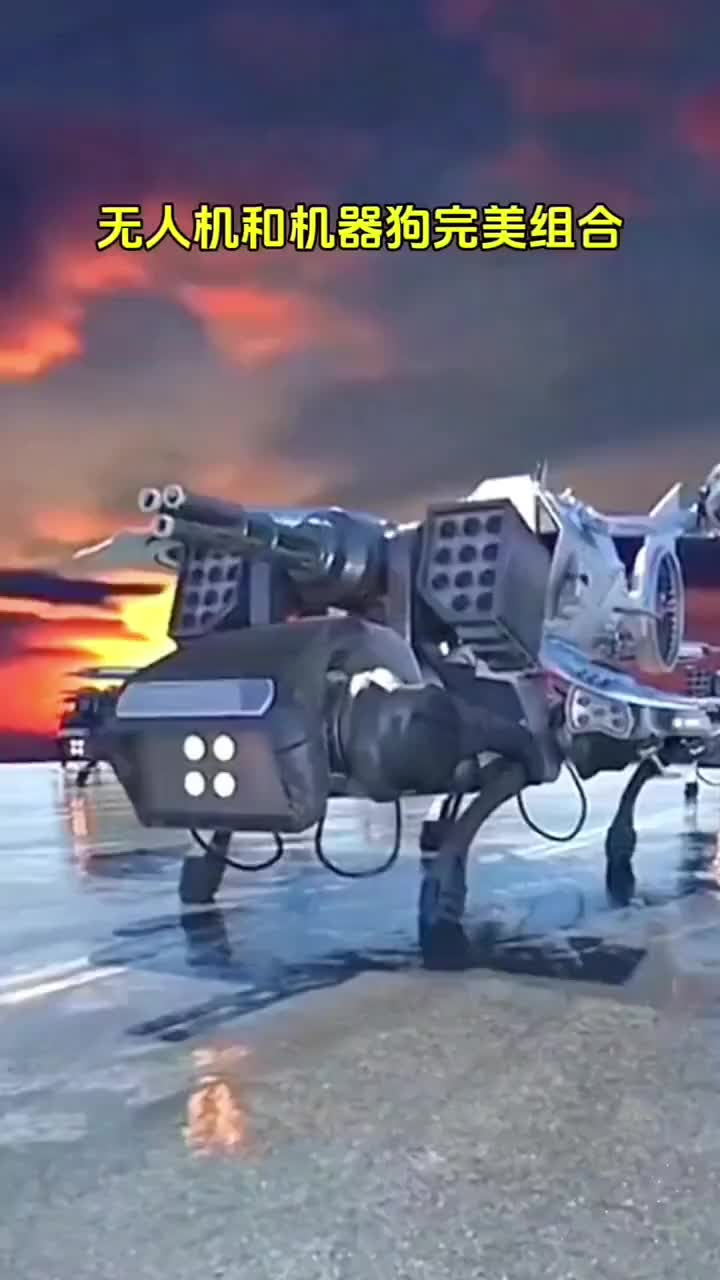 #dou上热门 中国崛起,科技无人机器狗军团。统一台湾还有我。