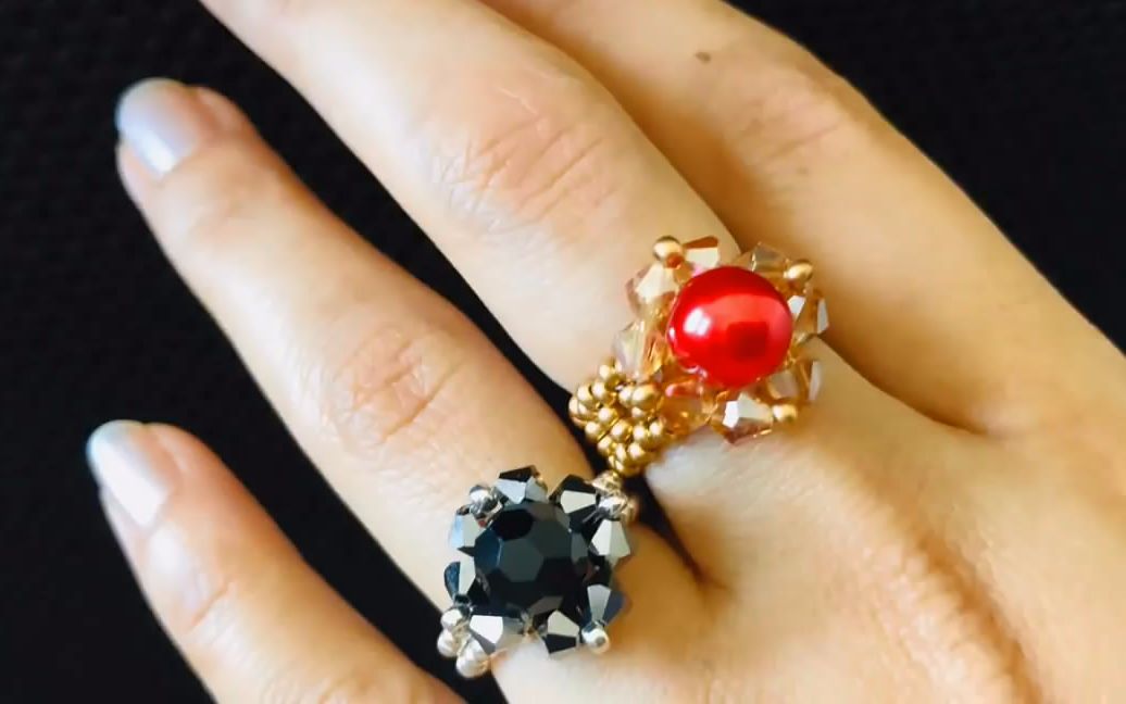 「手工饰品系列」串珠戒指的快速制作方法(步骤2-1)