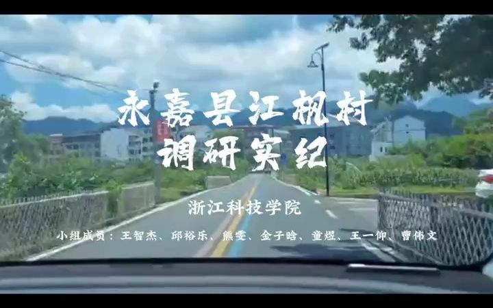 “建行裕农通杯”第六届浙江省大学生乡村振兴创意大赛·永嘉县枫林...