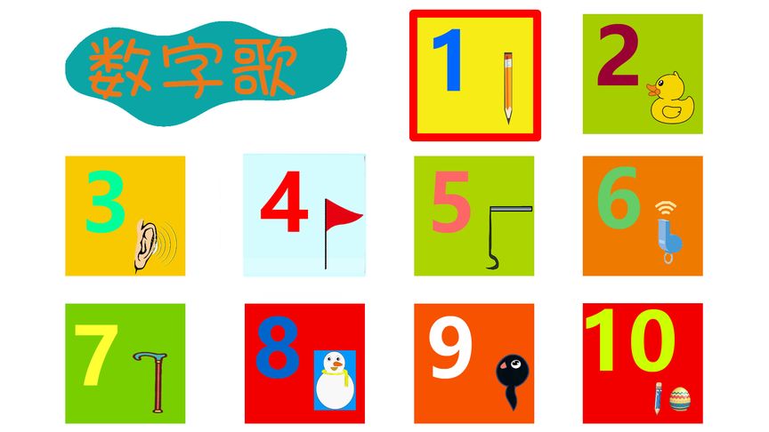认识数字1-10