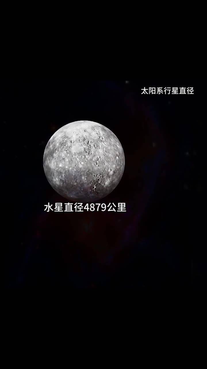太阳系行星直径#探索宇宙 #太阳系 #行星