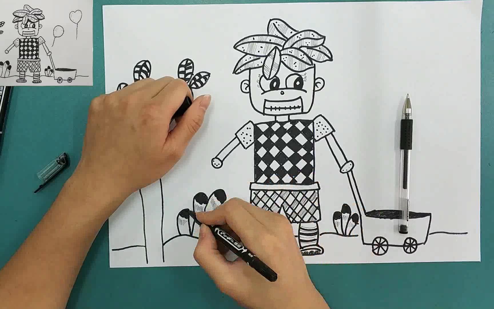 两分钟学会简单黑白画