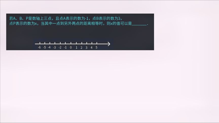 七年级数学上册:关于数轴上点的距离的分类讨论思想