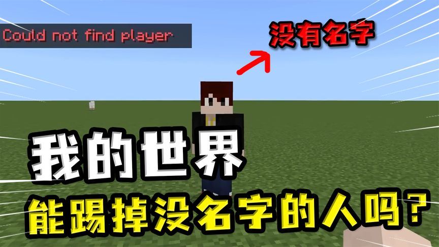 我的世界:能把没名字的人踢掉吗?玩家把踢人键按烂了.