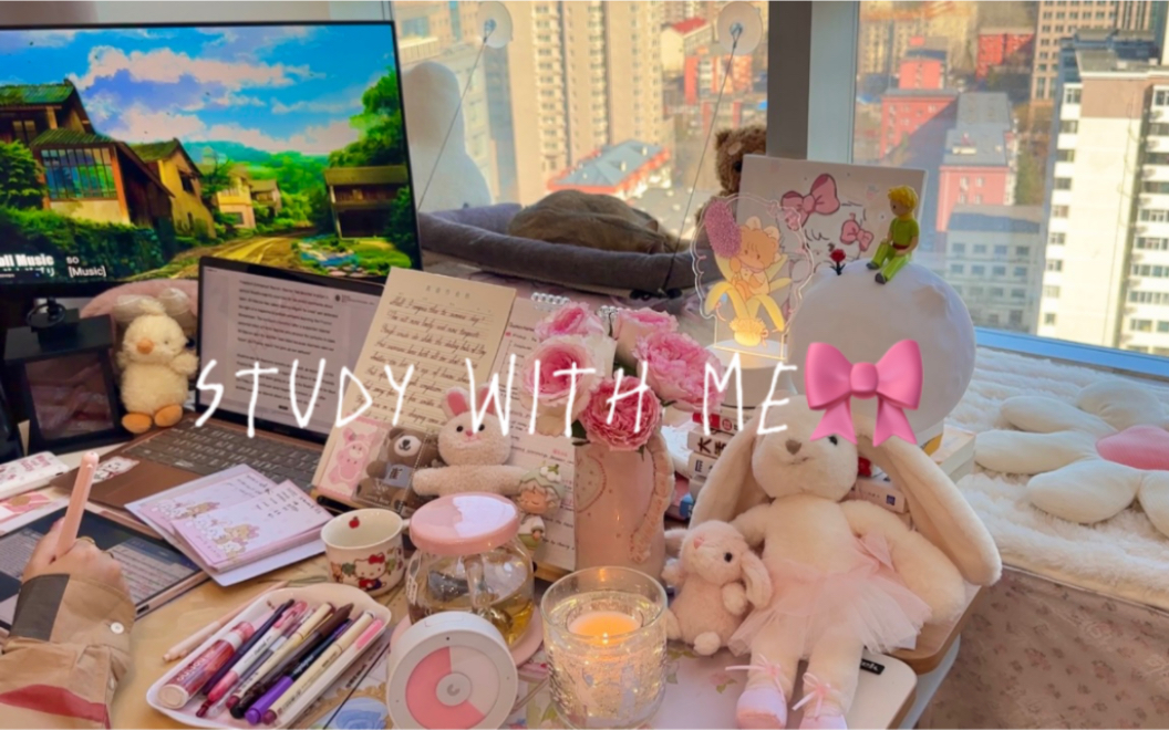 猫咪陪伴*实时学习ߌ�|宫崎骏轻音乐|Study With Me|计时器倒计时⏰