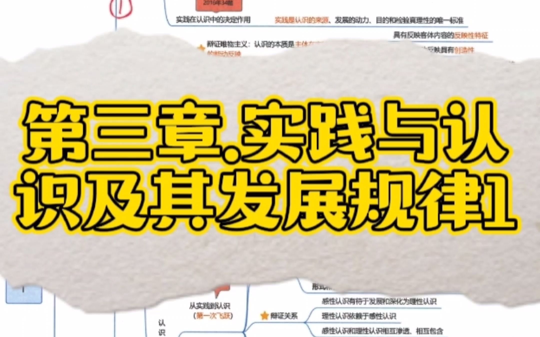 考研政治 马原思维导图第三章-实践与认识及其发展规律1。每日更新。