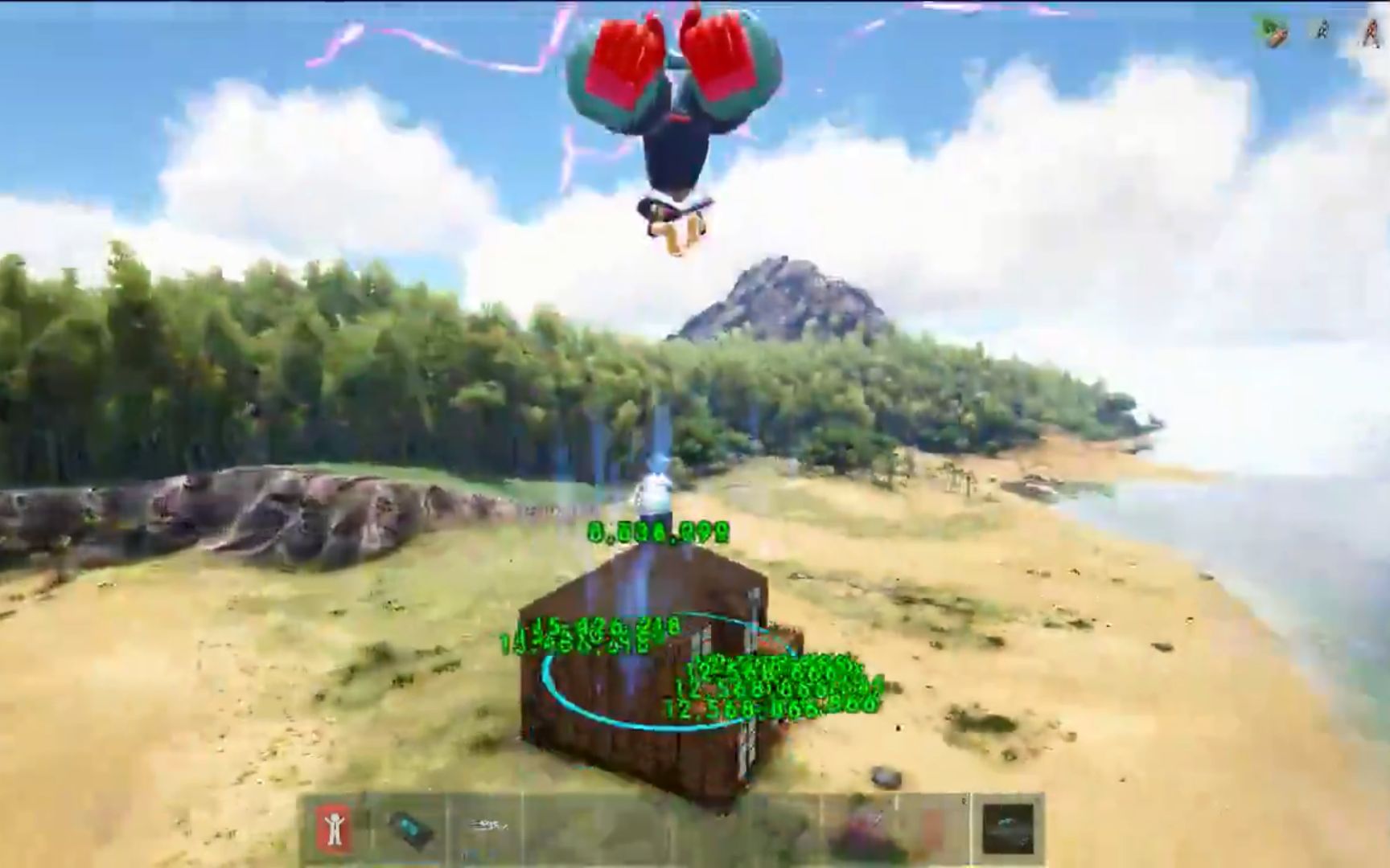 方舟:一百几十亿的龙就是厉害,扫荡全服,立领地碑