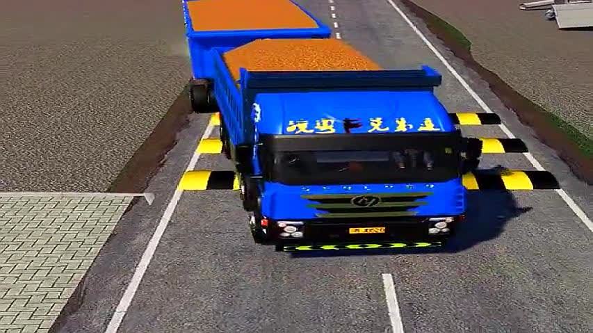模拟驾驶:驾驶大货车上高速,场景太逼真,货车司机挣钱不容易!