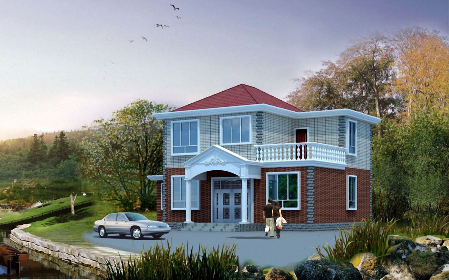 CAD新农村自建房别墅图纸一万套 (带施工图+效果图)