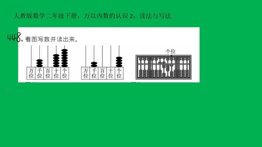 人教版数学二年级下册,万以内数的认识2,读法与写法