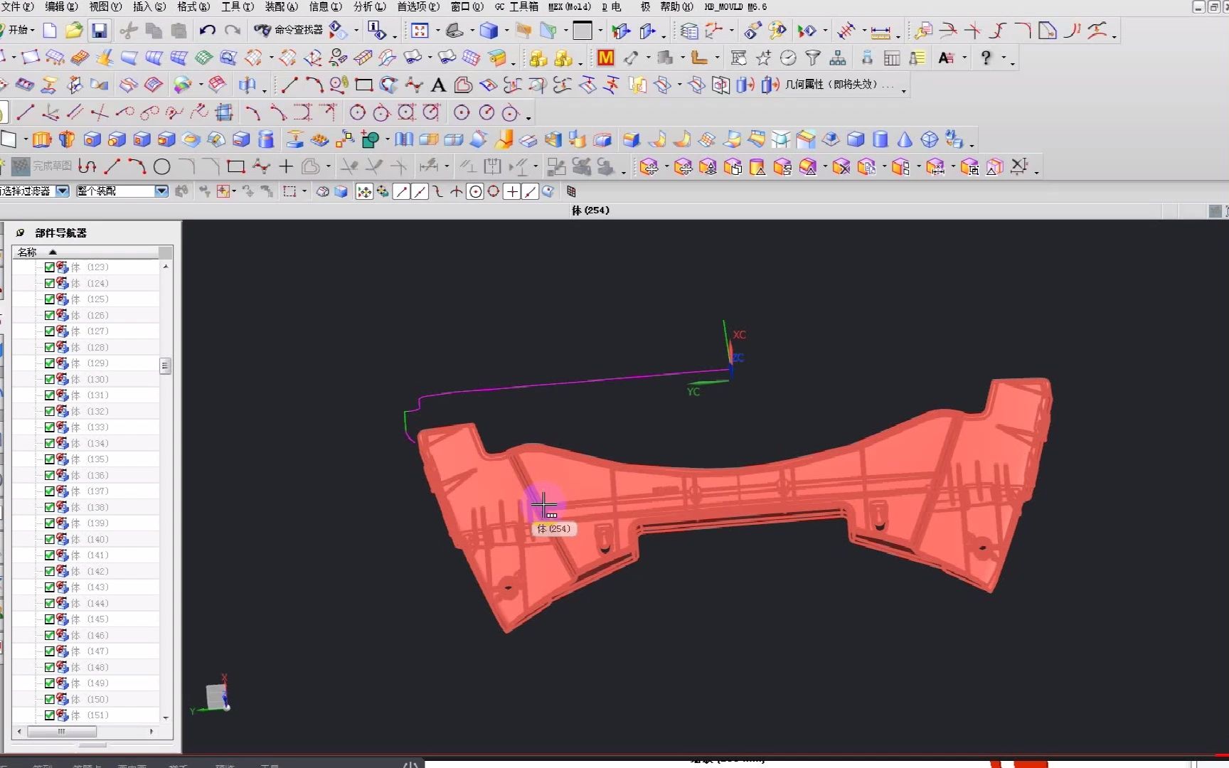MF模流分析划分流道网格轨迹线