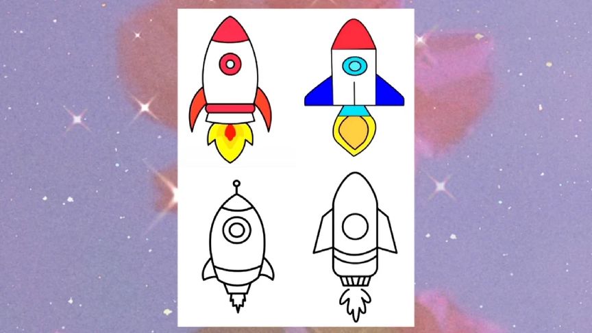 欢迎航天英雄回家!火箭简笔画超简单!来画一画吧~