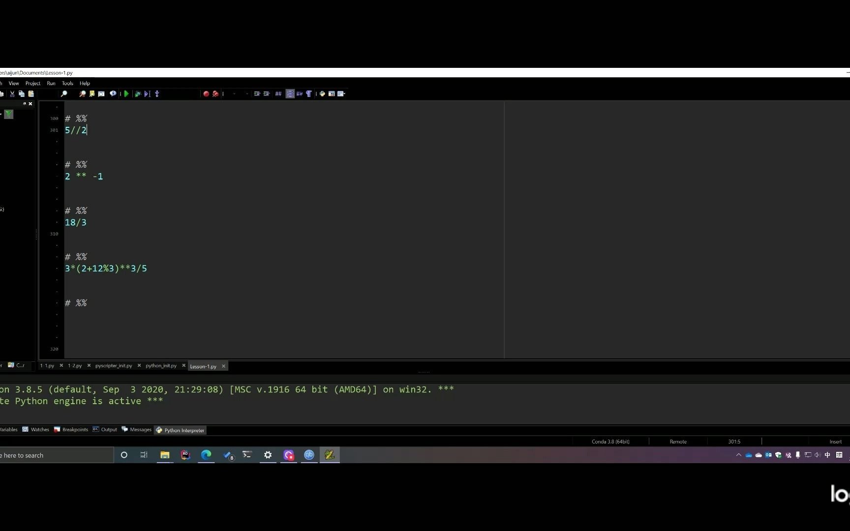 2.Python, IDE, Pyscripter 8m