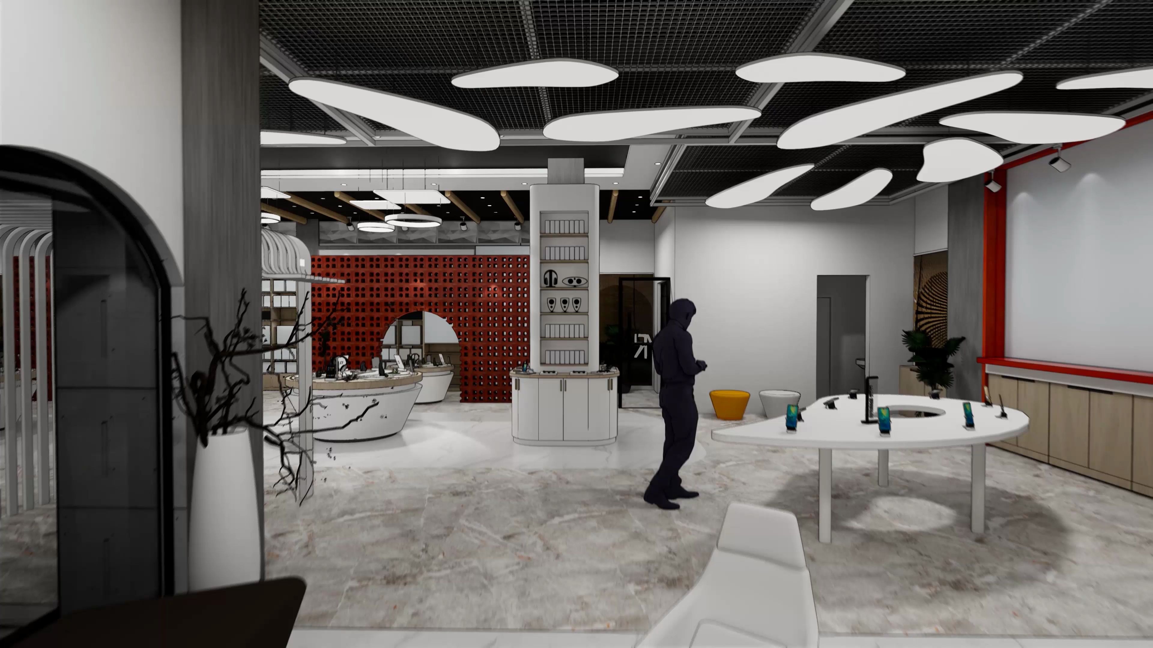 华为手机形象显示体验空间设计