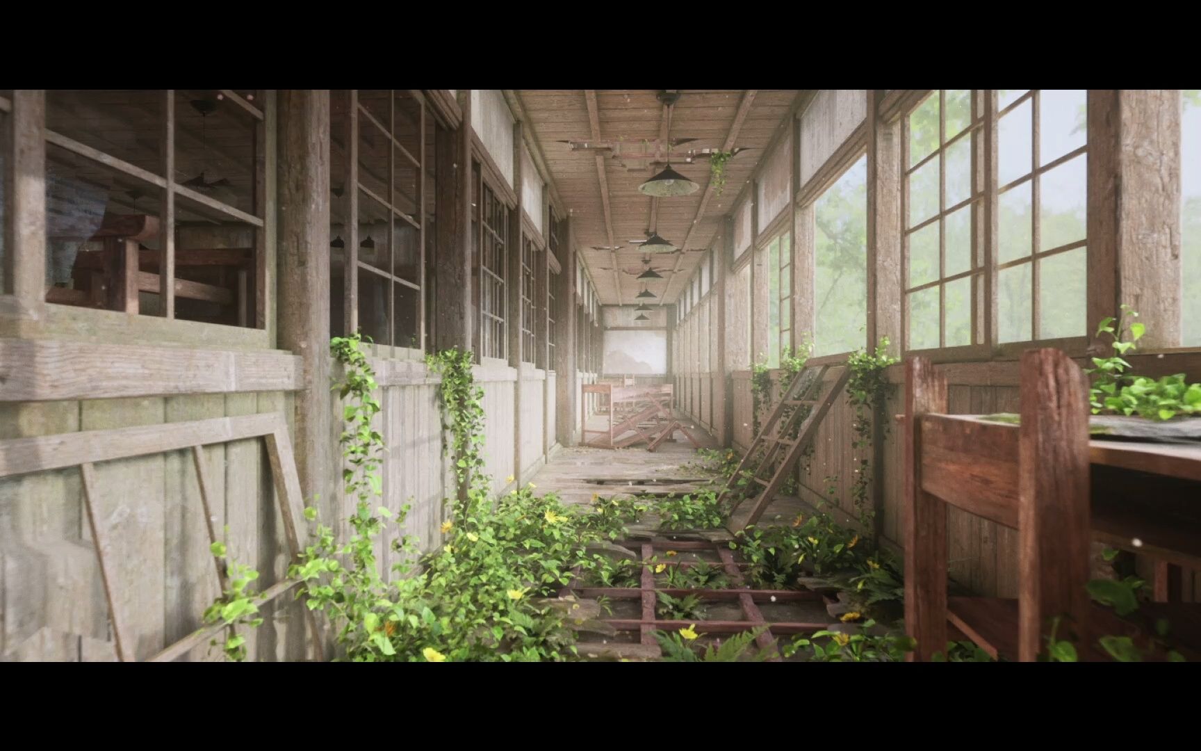 【UE4】废墟教室