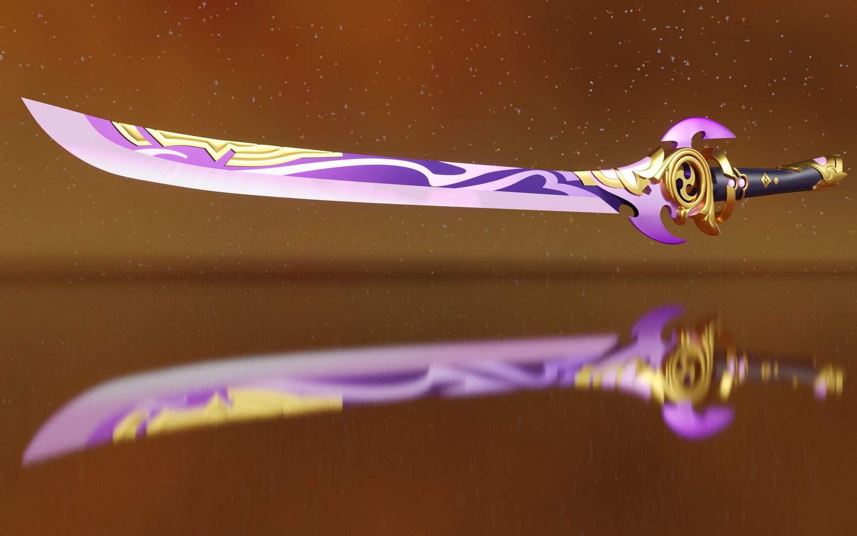 【雾切之回光】max武器制作案例建模讲解 见者必出雾切!零基础完整...