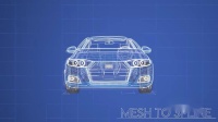 C4D插件-多边形网格轮廓转样条线工具 Mesh to Spline v1.0