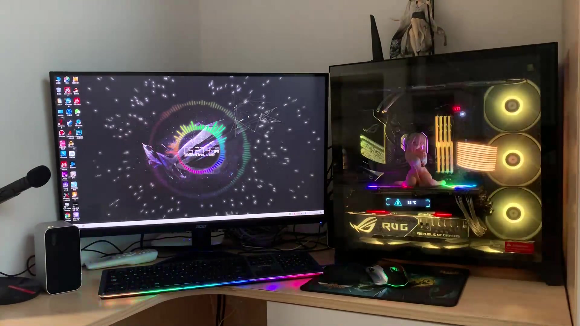 联力霓虹线2代,ARUA同步音乐律动的RGB效果